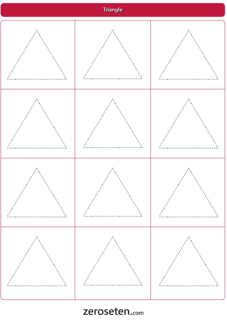 Triangle Tracing Worksheet Archives - Zero se Ten Blog