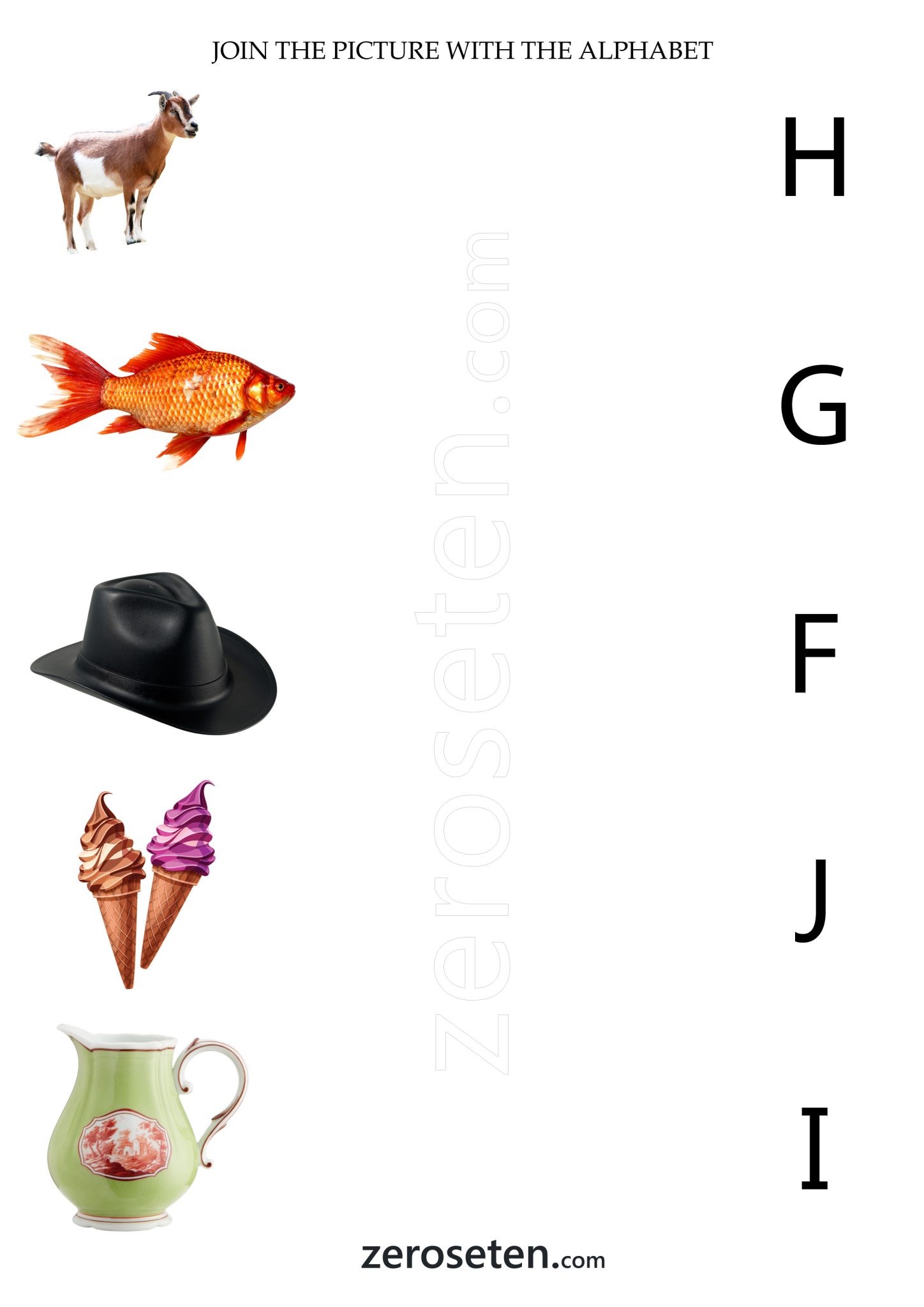 Join The Picture with The Alphabet F to J - Zero se Ten Blog