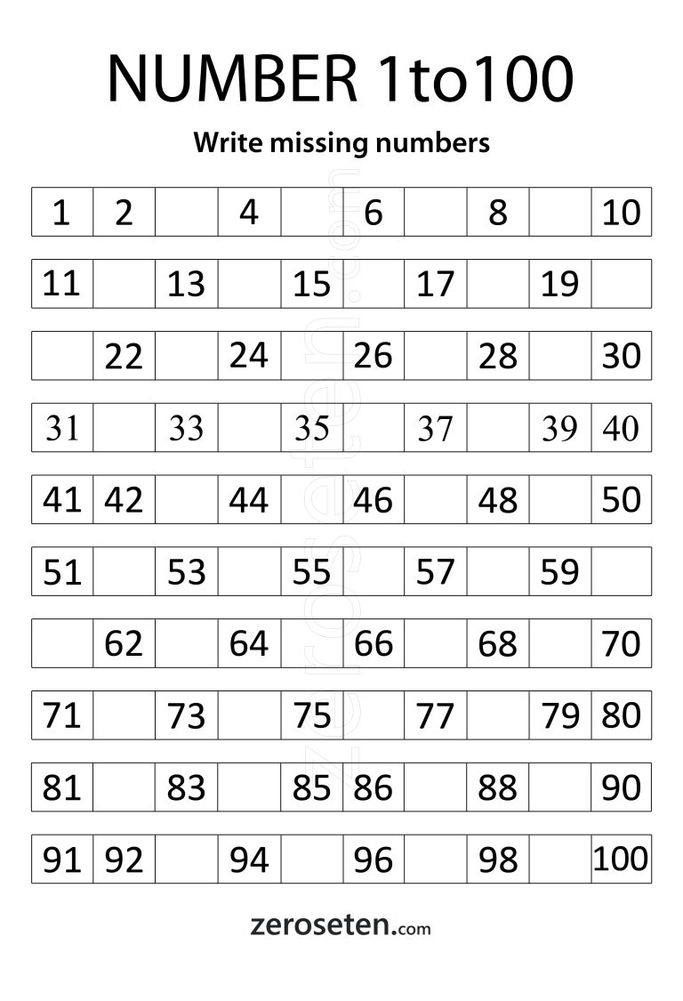 Write Missing Numbers Zero Se Ten Blog Write Missing Numbers Zero Se Ten Blog