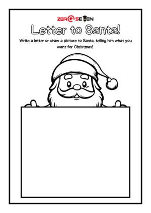 Letter to Santa Worksheet for Kids - Zero se Ten Blog
