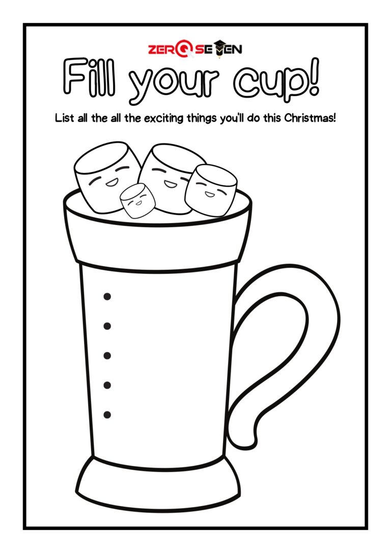 Fill the Cup with Christmas Fun – Kids Activity - Zero se Ten Blog