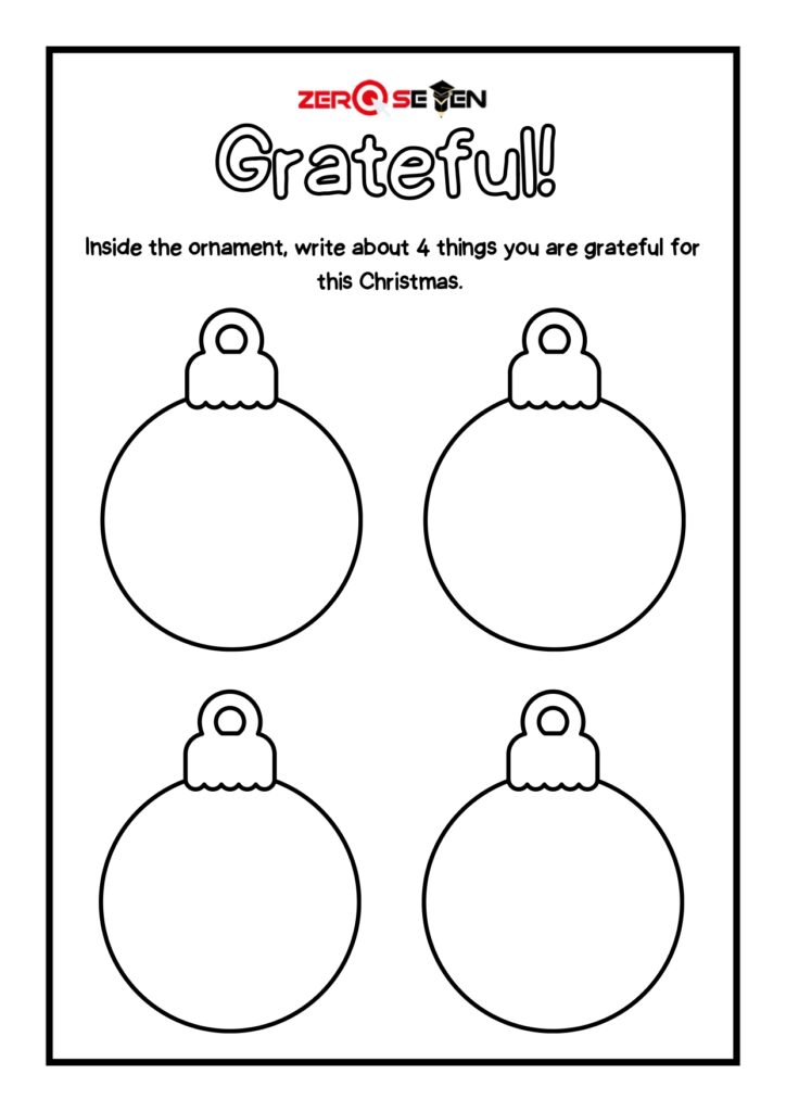 Grateful Christmas Activity for Kids - Zero se Ten Blog