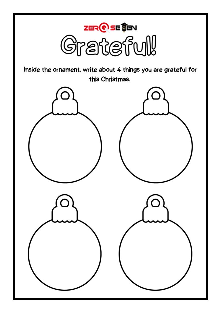 Grateful Christmas Activity for Kids - Zero se Ten Blog